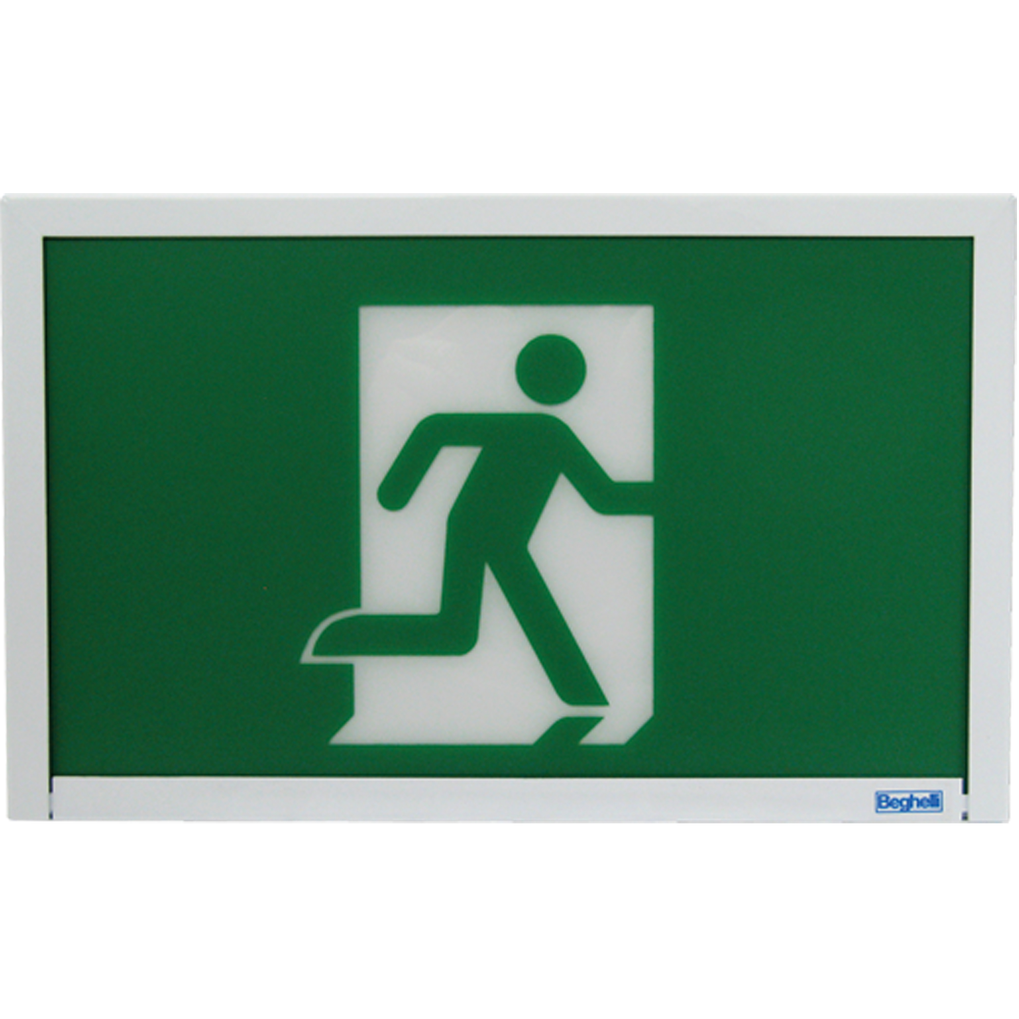 Beghelli Running Man Exit Sign, LED, Hardwired, 12" L x 7 1/2" W ...